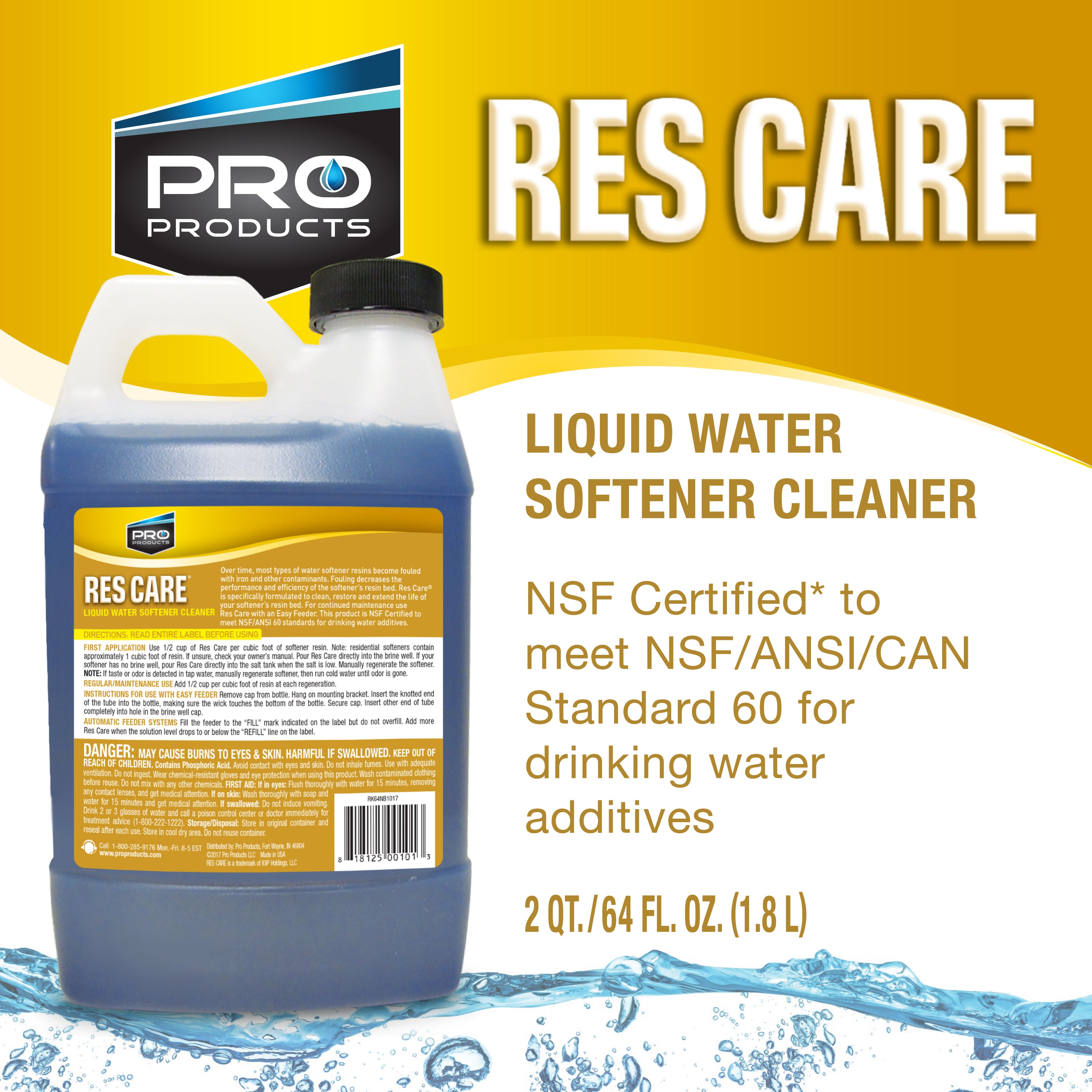 Res Care® Liquid Water Softener Cleaner - Pro Products