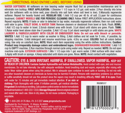 Rust Out® Water Softener Cleaner - High Iron - Pro Products