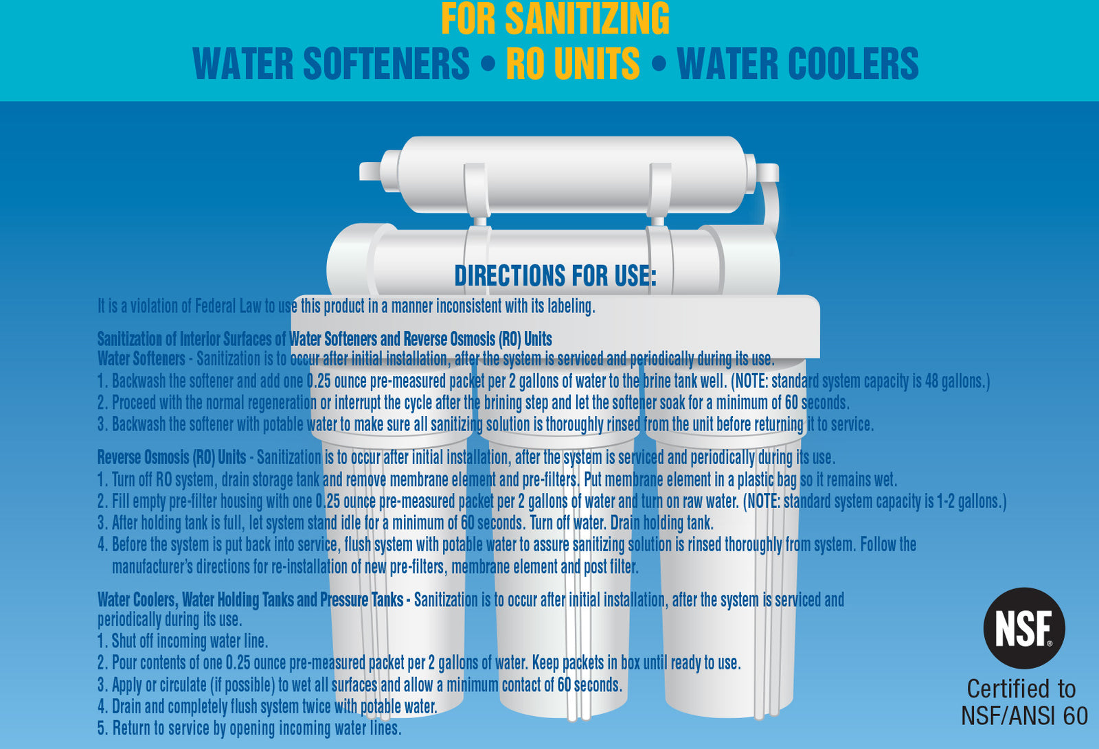 Water Treatment - Sanitizers - Pro Products
